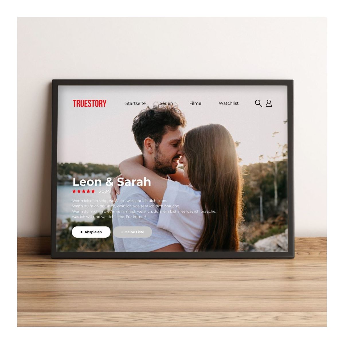 Personalisierbares Poster im Netflix-Style | Blitzlieferung